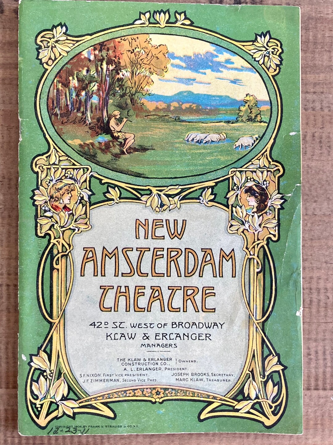Antique New Amsterdam Theatre Program - the Count of Luxembourg ...
