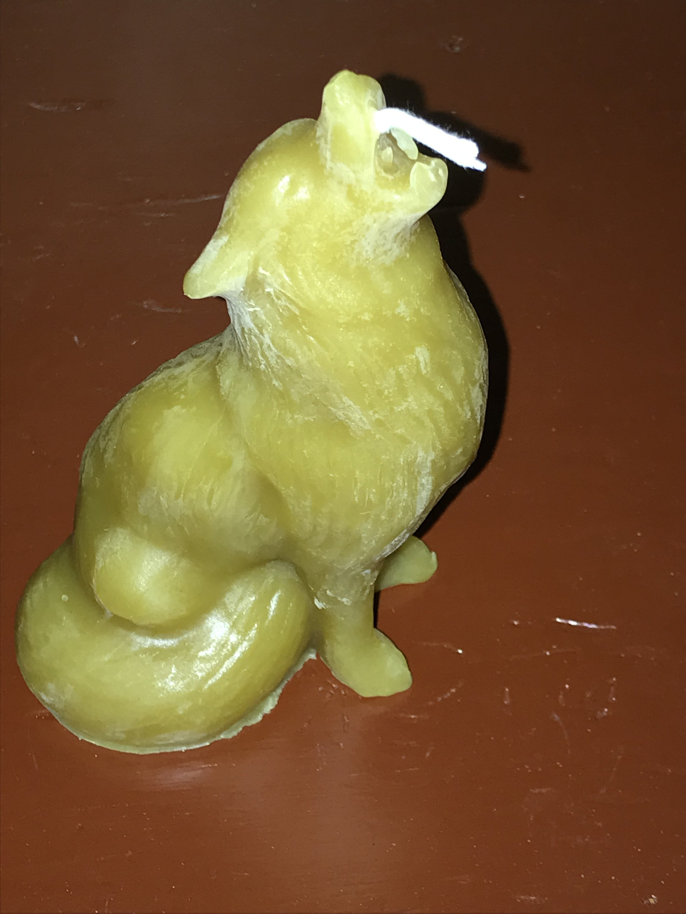 Pure Beeswax Howling Wolf Candle, Rocky Ford, Colorado - Sweet Melon ...