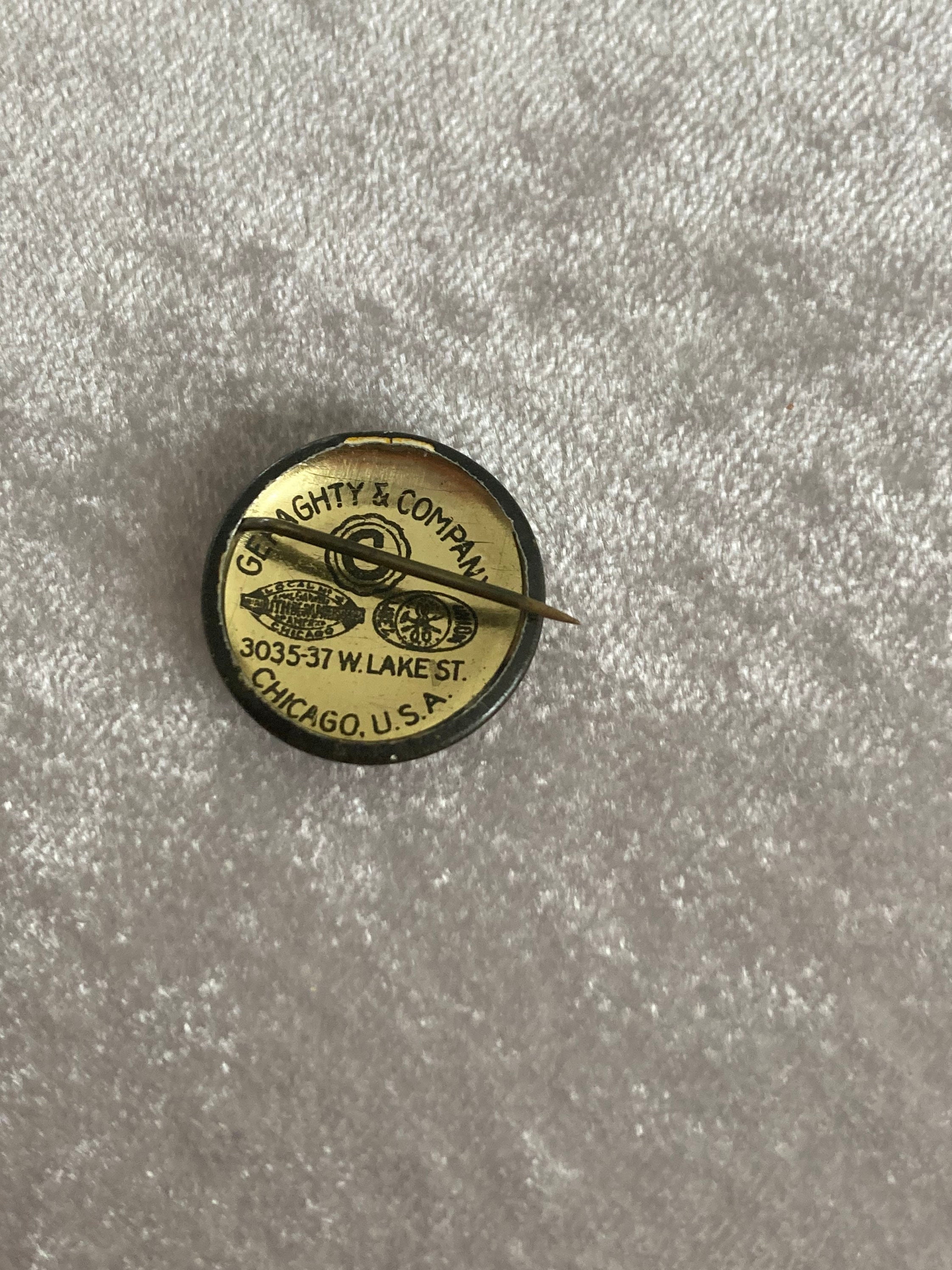 1936 LANDON AND KNOX Campaign Pin Brown Yellow Sunflower 3/4 Litho Pin ...