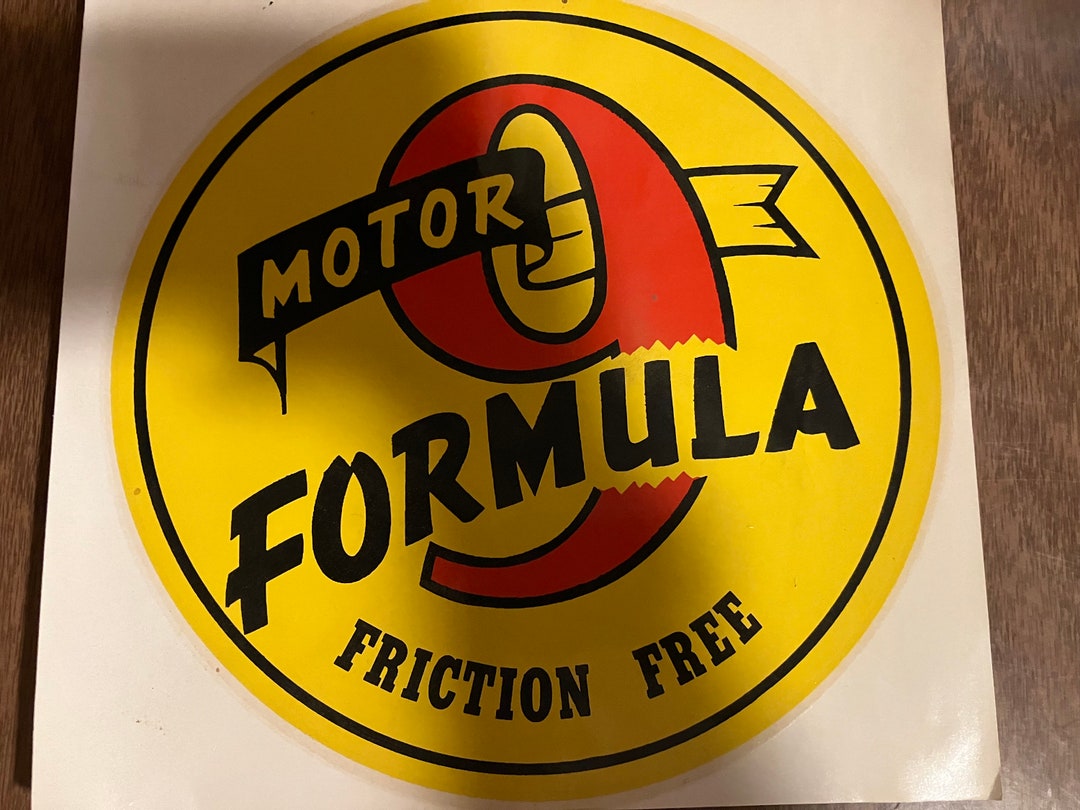 Vintage Formula 9 Friction Free Motor Oil Decal 9 Diameter - Etsy