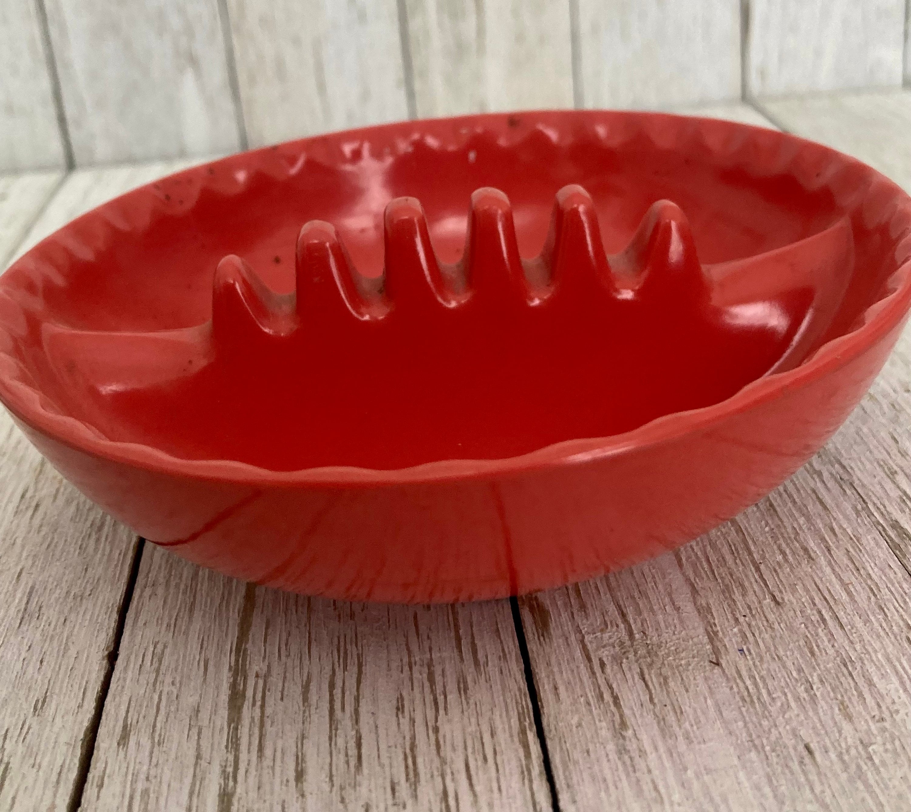 Vintage Red Anholt Ashtray Mid Century Modern 1960's-70's Gift - Etsy
