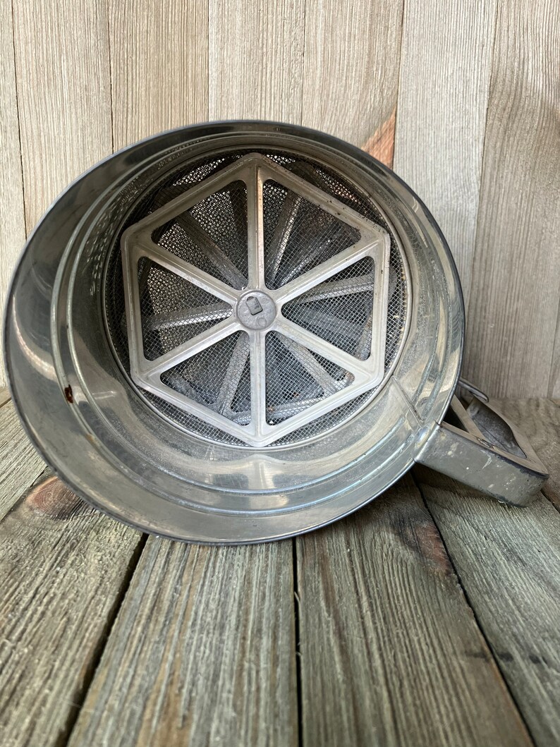 Vintage Foley Sift-chine Triple Screen Flour Sifter Aqua Bands - Etsy