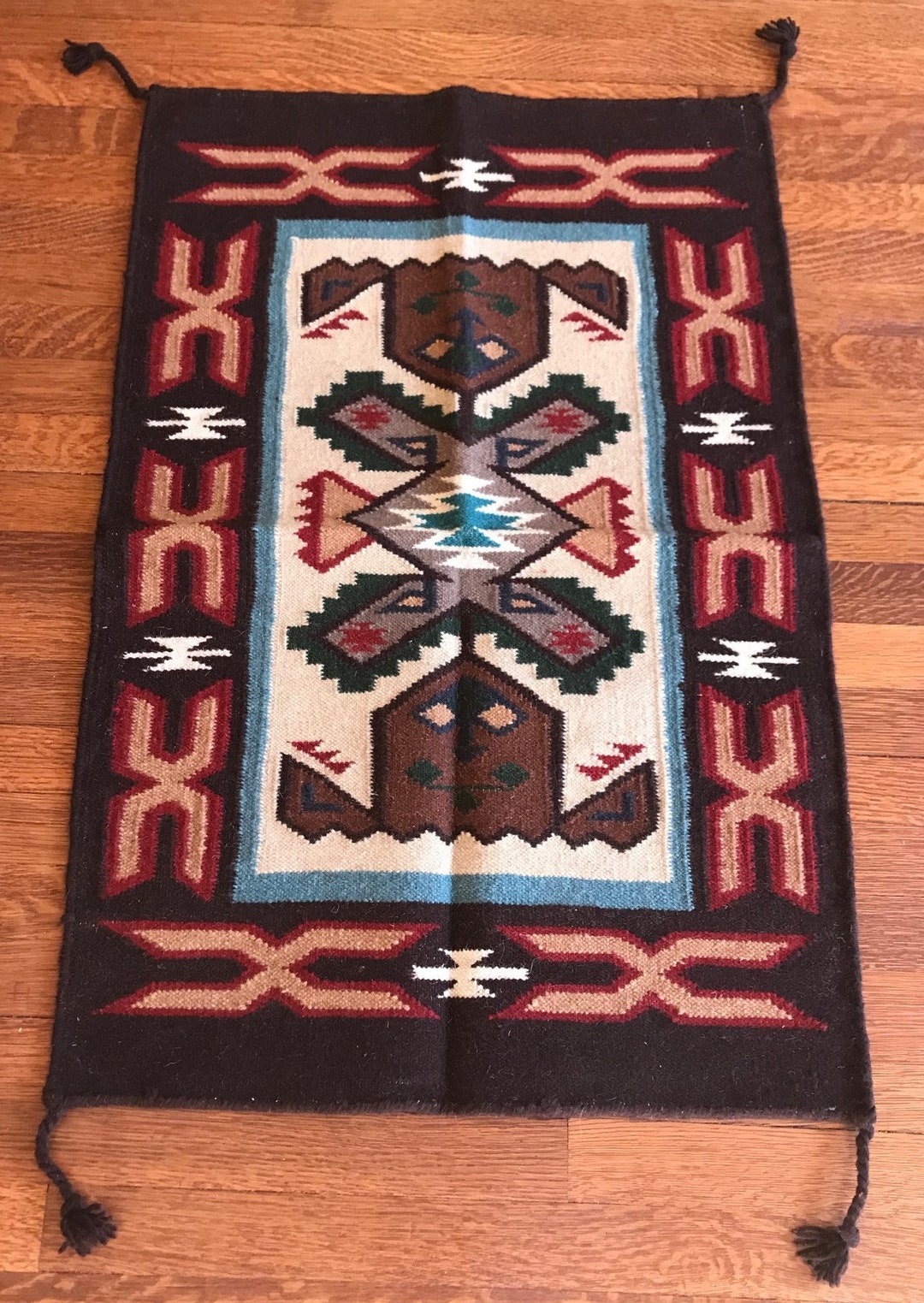 Handwoven Wool Southwestern Saddle Blanket 24 X 36 - Etsy
