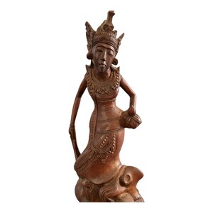 Vintage Balineseart Dewi Ratih Kala Rau Wood Abstract Sculpture Hand ...