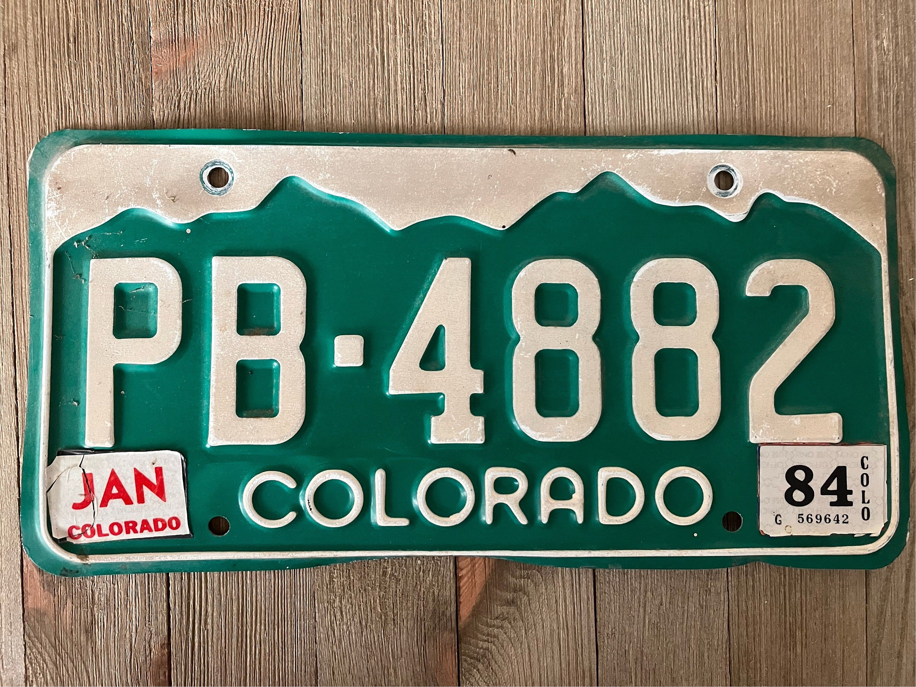 1980s Vintage Colorado Green Mountains License Plate Pair - Etsy