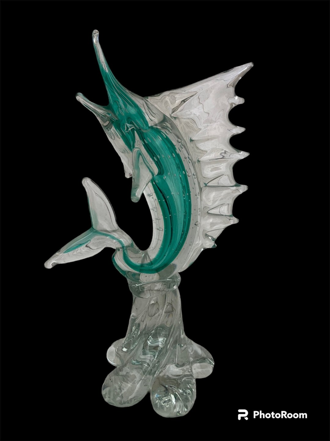 Murano Glass Marlin / Swordfish/ Sail Fish Figurine Hand Blown Italian ...