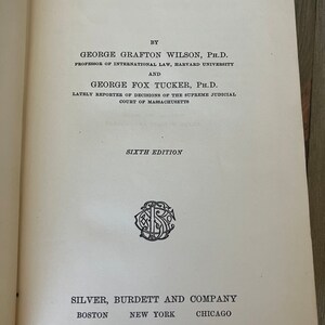 Antique 1910s Law Book | International Law (sixth Edition) by George ...