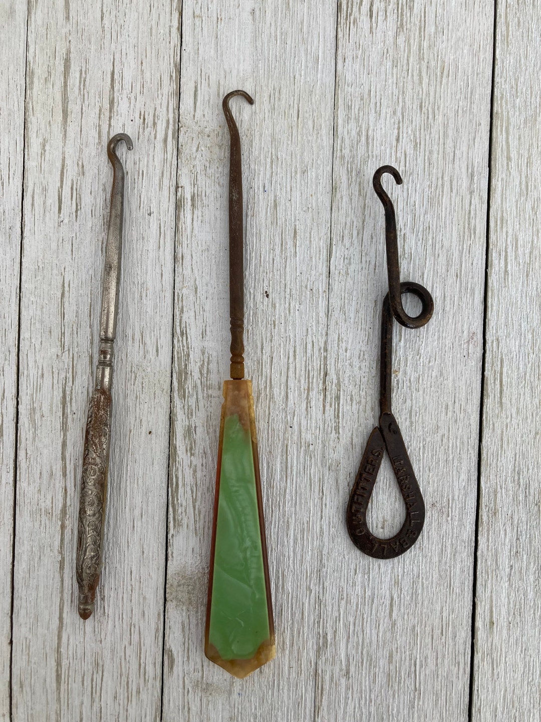 Vintage Antique Bakelite Button Hook Plus Loop Top Button Hooks -ESTATE ...
