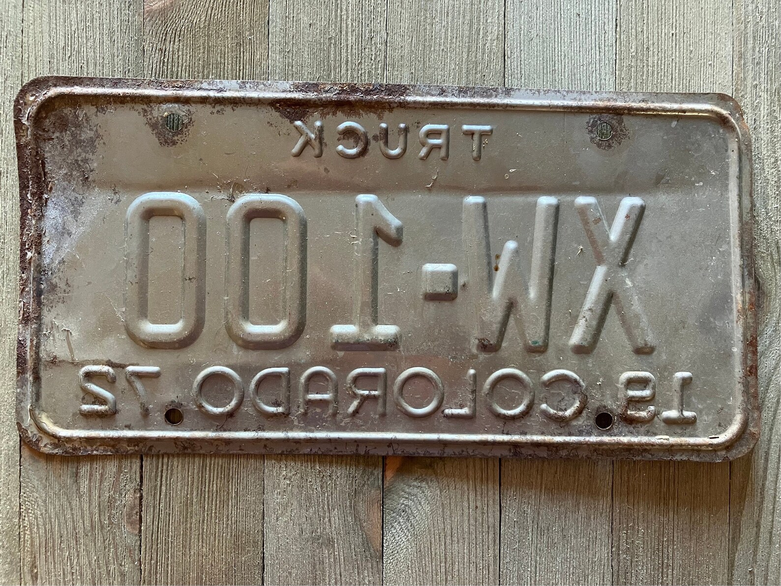 1972 Vintage Truck Colorado License Plate Pair - Crowley County ...