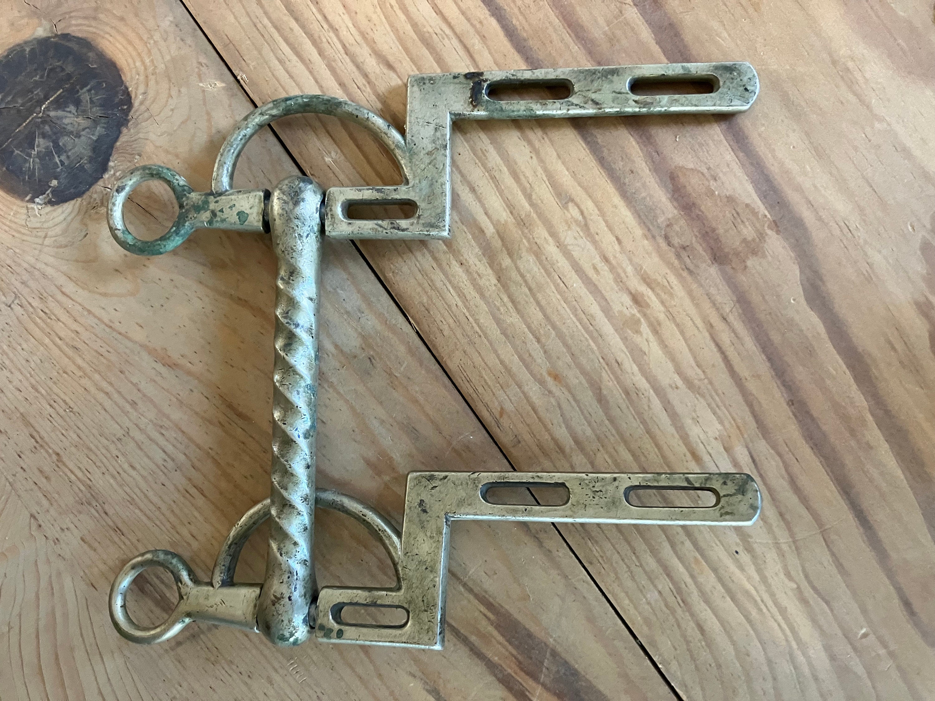 Vintage WWII Solid Brass Military Horse Bit Draft or Horse Size Heavy ...