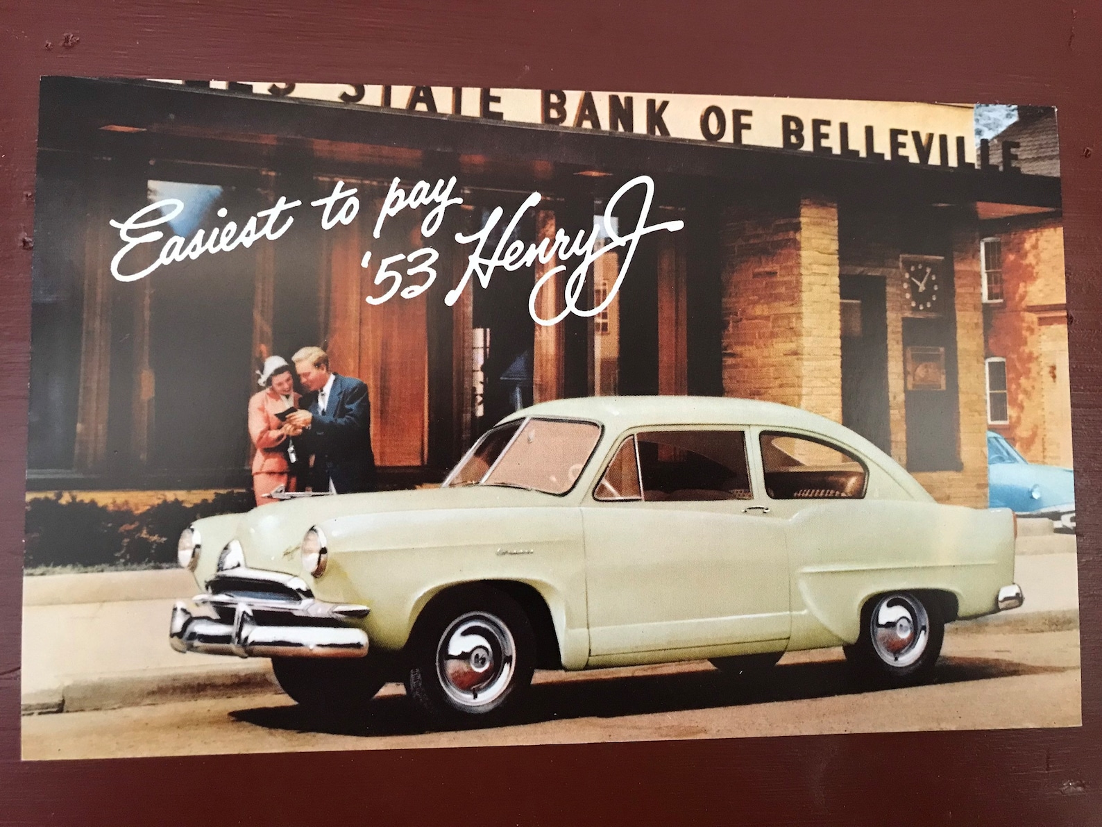 Unused 1953 Kaiser Frazer Henry J Postcard "easiest to Pay '53 Henry J ...