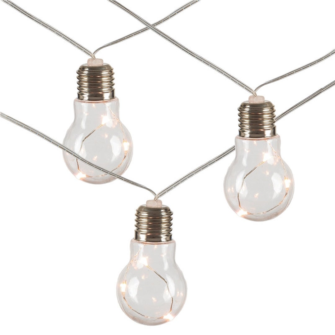 LED String Light, Battery Operated, Edison Bulb, 10 Bulbs, Wedding ...