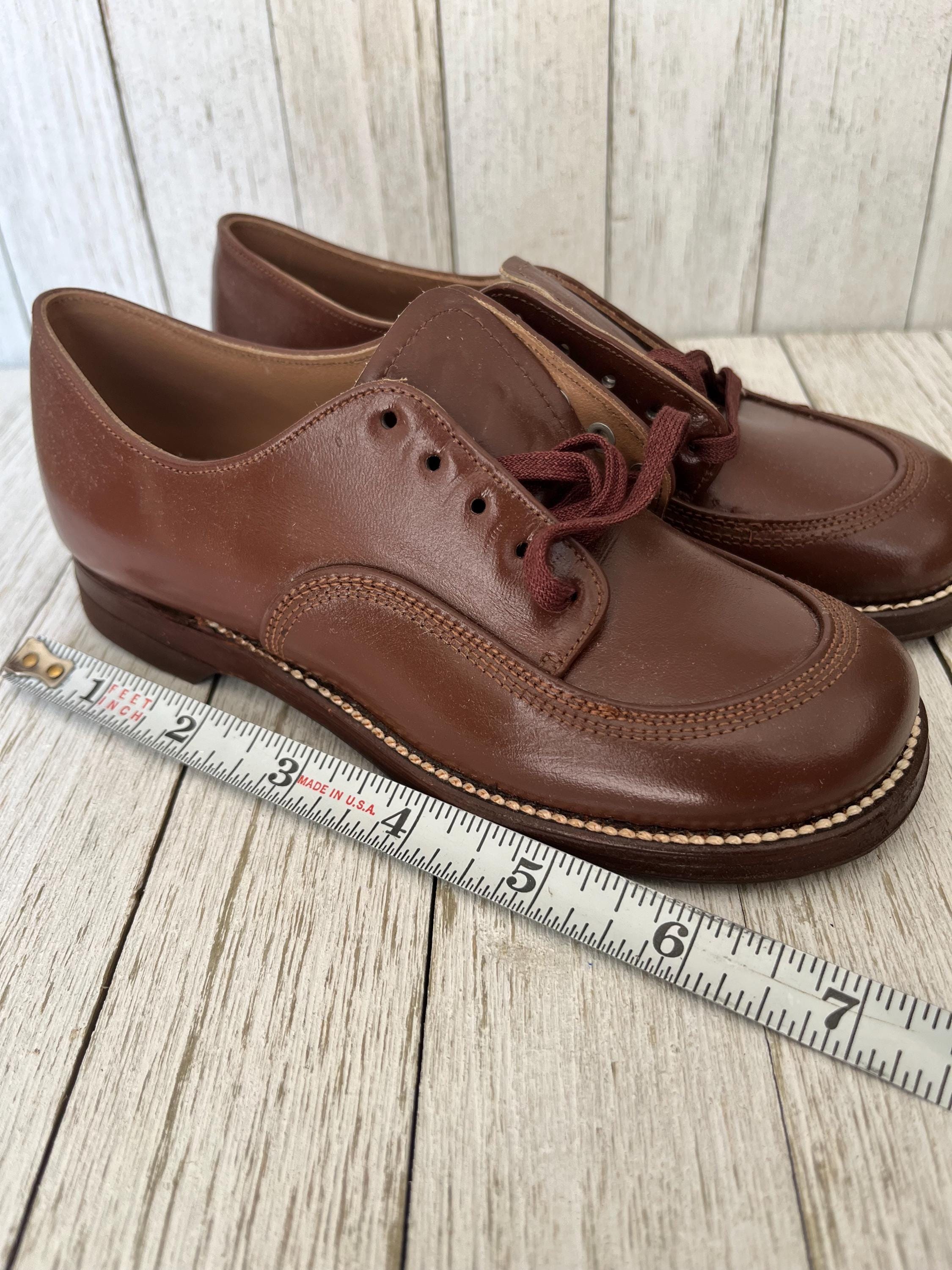 Vintage Kids Brown Leather Oxford Shoes -toddler Boy Size 10 - 1950's ...