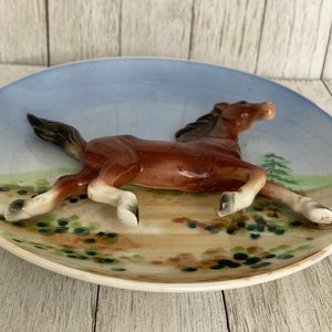 Rare! Vintage 3D Horse/pony Collectible Plate 1950s Porcelain Wall ...