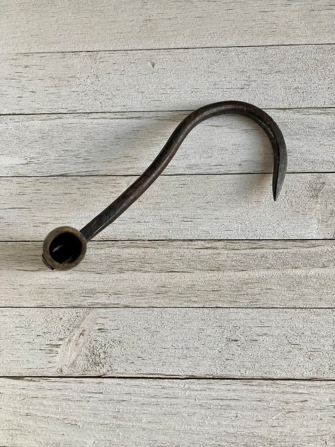 RARE! Antique Vintage Solid Forged Metal Hay Hook 8" - Farm, Ranch, Rustic Decor, Prop, Meat ...