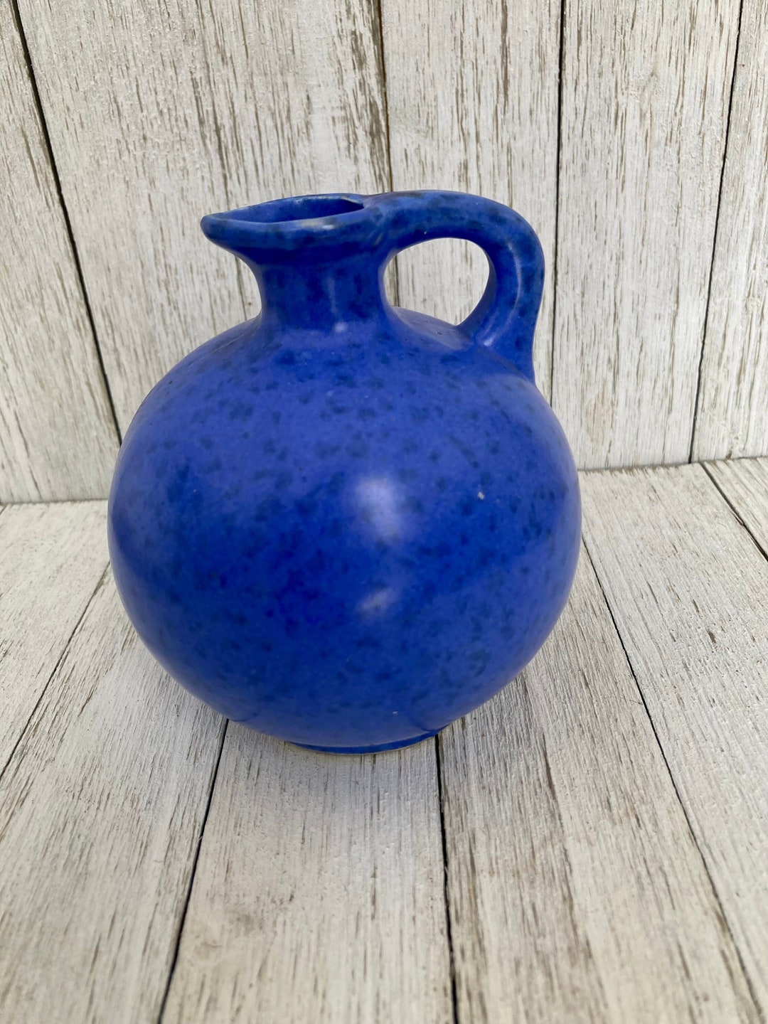 Vintage Miniature 5" Blue Pottery Jug/carafe/pitcher 8 Oz Japan - Etsy