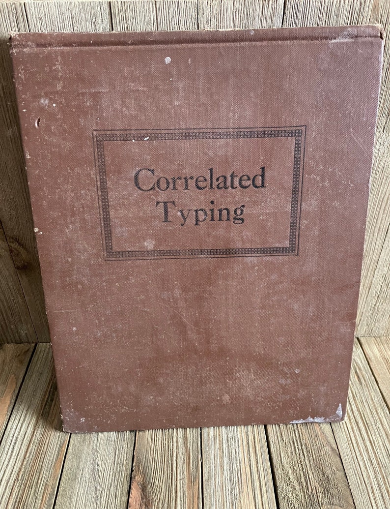 Vintage 1940s College Secretarial Typing Book - Correlated Typing 1941 ...