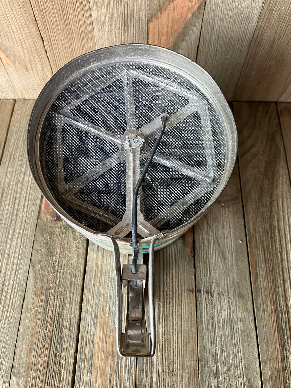 Vintage Foley Sift-chine Triple Screen Flour Sifter Aqua Bands - Etsy