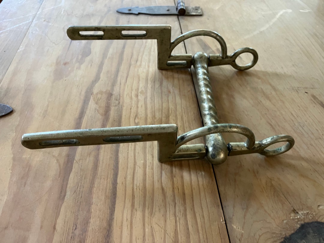 Vintage WWII Solid Brass Military Horse Bit - Draft or Horse Size Heavy ...