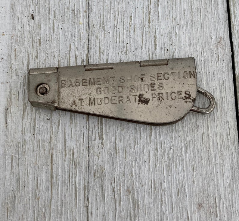 Antique Primitive Folding Metal Button Hook - Pocket Button Hook - Shoe ...