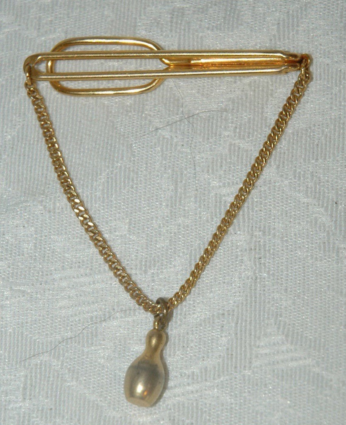 SWANK Bowling Pin Tie Clip - Vintage 1960's Gold Toned! Good Luck ...