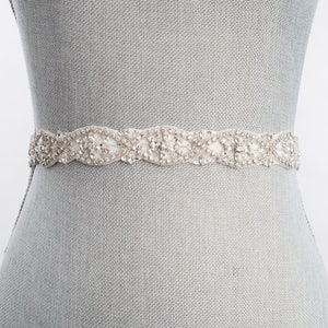 Elliott Wedding Sash, Gold Bridal Belt, Gold Crystal Sash, Wedding ...