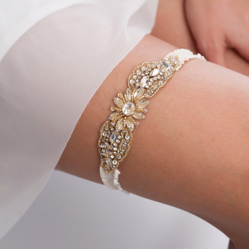 Gold Wedding Garter - Etsy