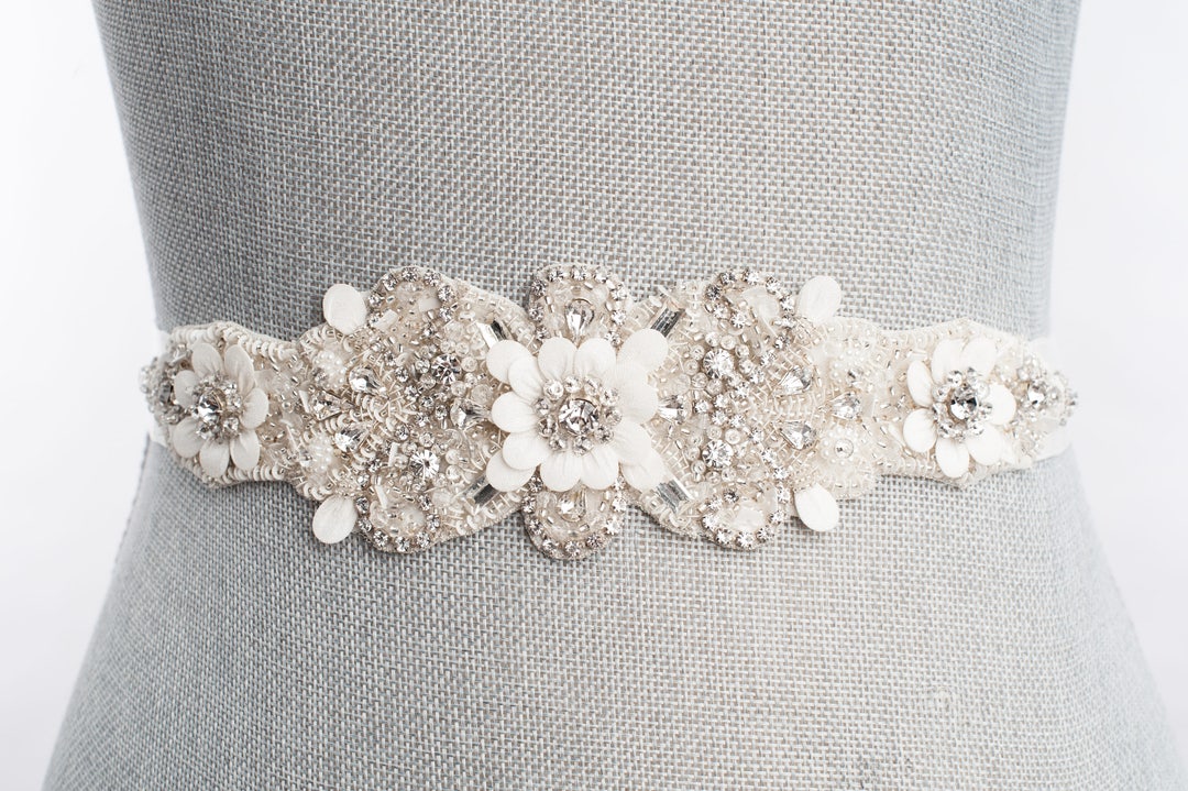 Luxury Rhinestone Bridal Sash, Designer Wedding Sash, Wedding Dress ...