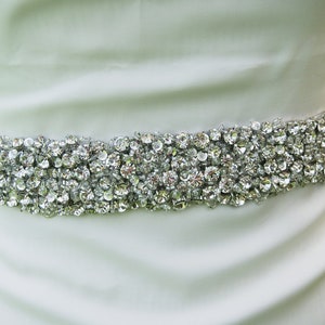 Bridal Sash, Wedding Dress Sash, Bridal Rhinestone Beaded Sash - Nadege ...