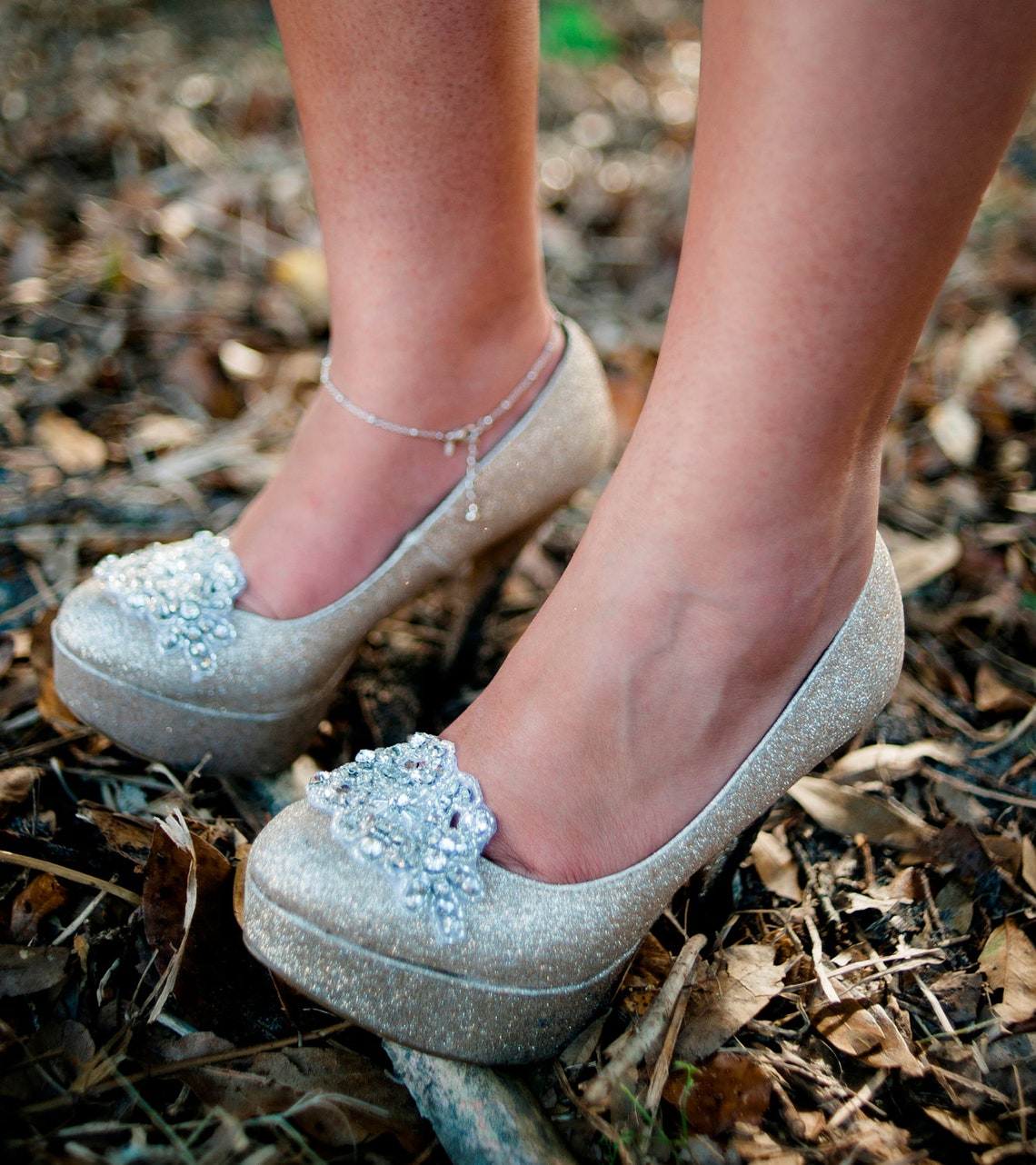 Rhinestone Shoe Clips - ORIANE - Etsy