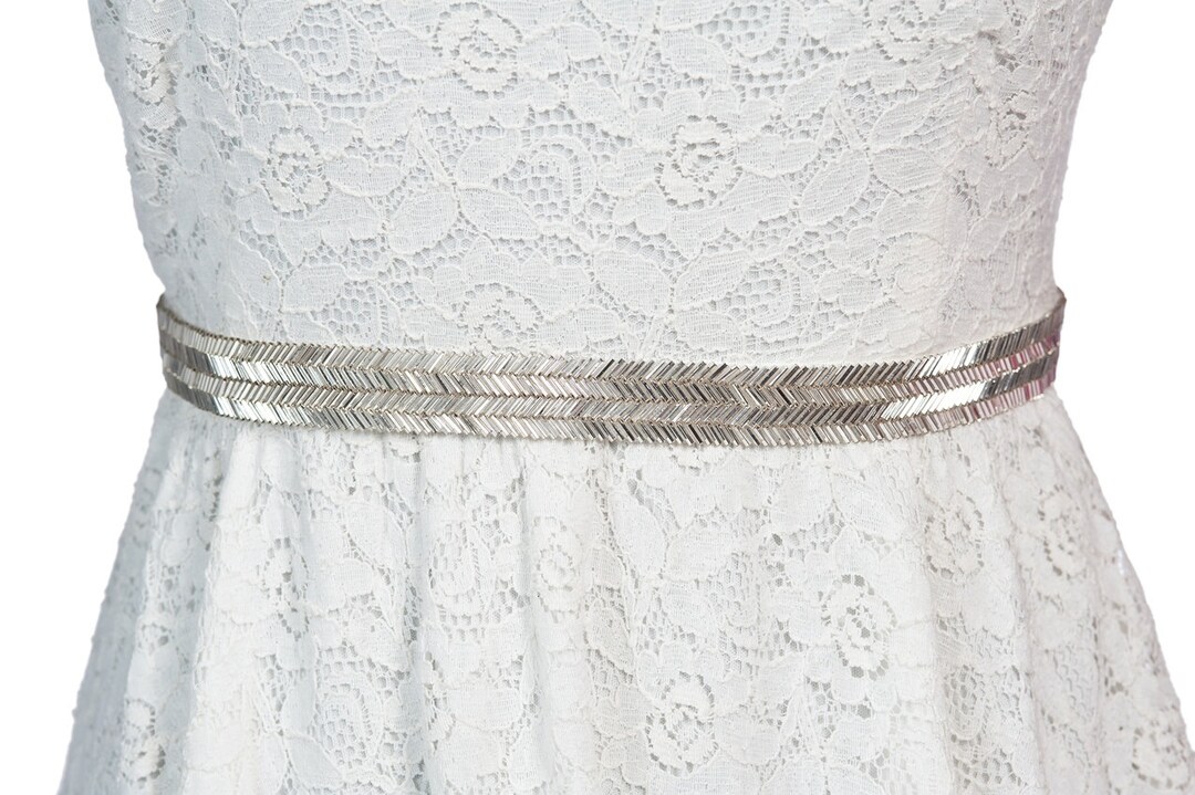 Wedding Belts Bea, Silver Bridal Sash, Bridesmaid Sash - Etsy