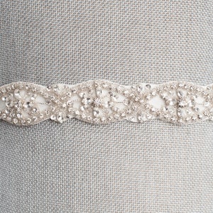 Elliott Wedding Sash, Gold Bridal Belt, Gold Crystal Sash, Wedding ...