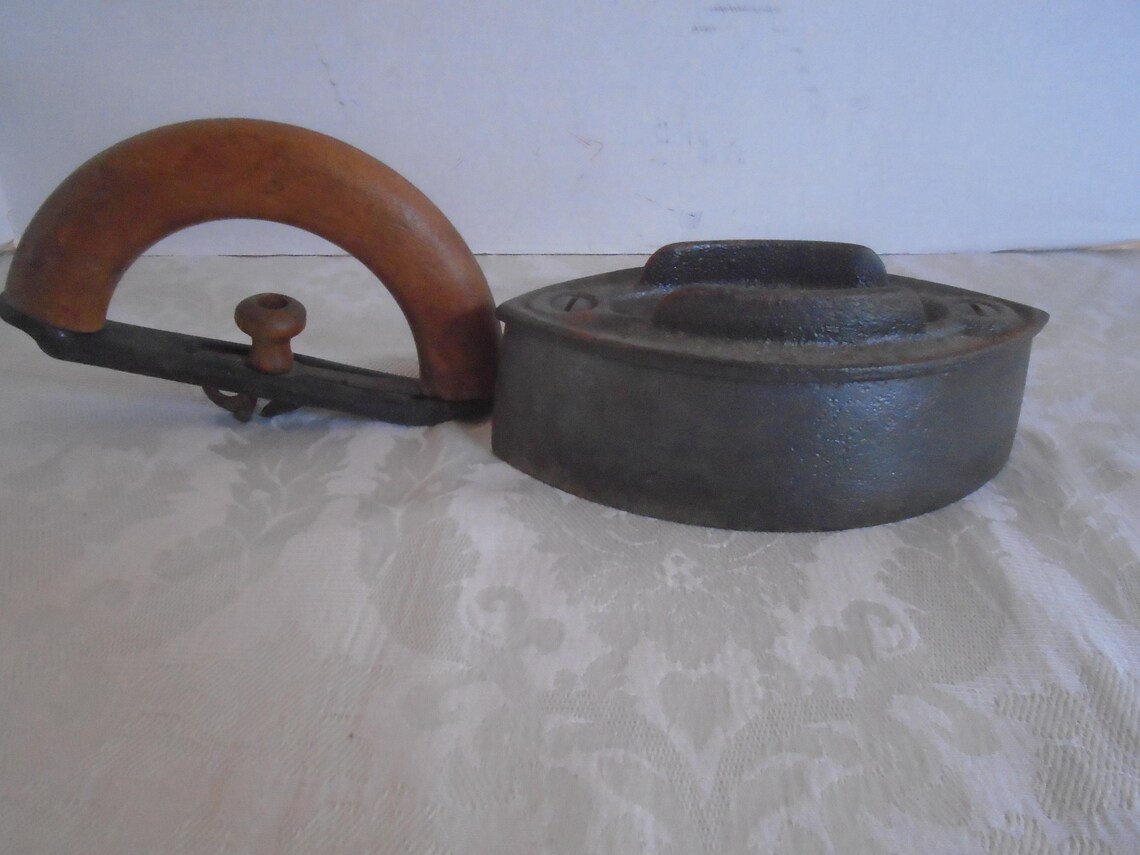 Antique, Home, Decor, Sad Iron, Wood Handle, Gift, Primitive - Etsy