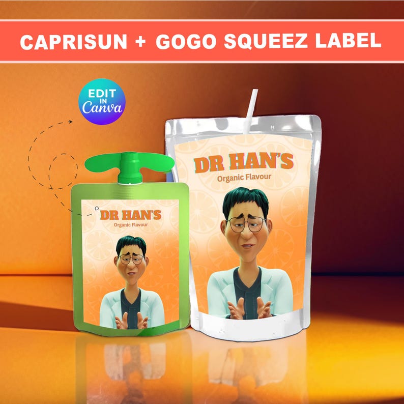 Kpop Demon Hunters Juice Labels – Dr. Han Tonic, Rumi’s Medicine, Gogo ...