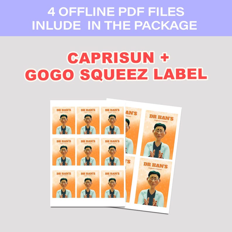 Kpop Demon Hunters Juice Labels – Dr. Han Tonic, Rumi’s Medicine, Gogo ...