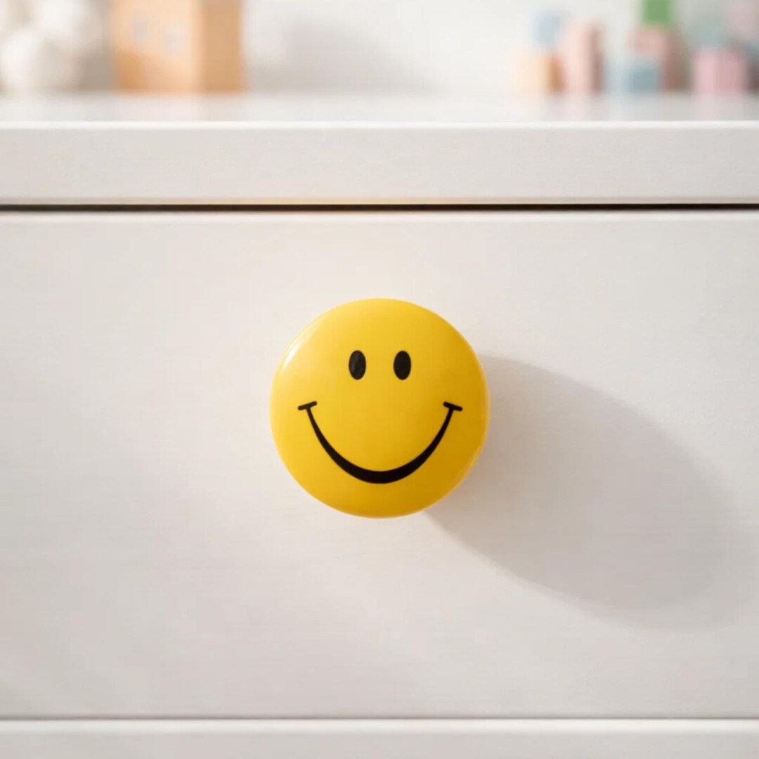 Smiley Face Ceramic Knob Door Drawer Pull Kitchen Cabinet Dresser ...
