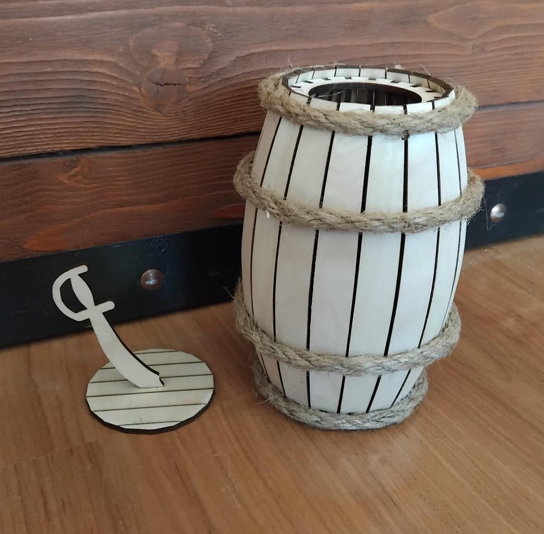 Laser Cut Barrel With Sword – Digital File (SVG) - Etsy