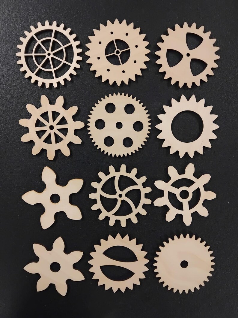 12 Pcs Gear Coaster Designs. SVG Laser Cut Files. - Etsy