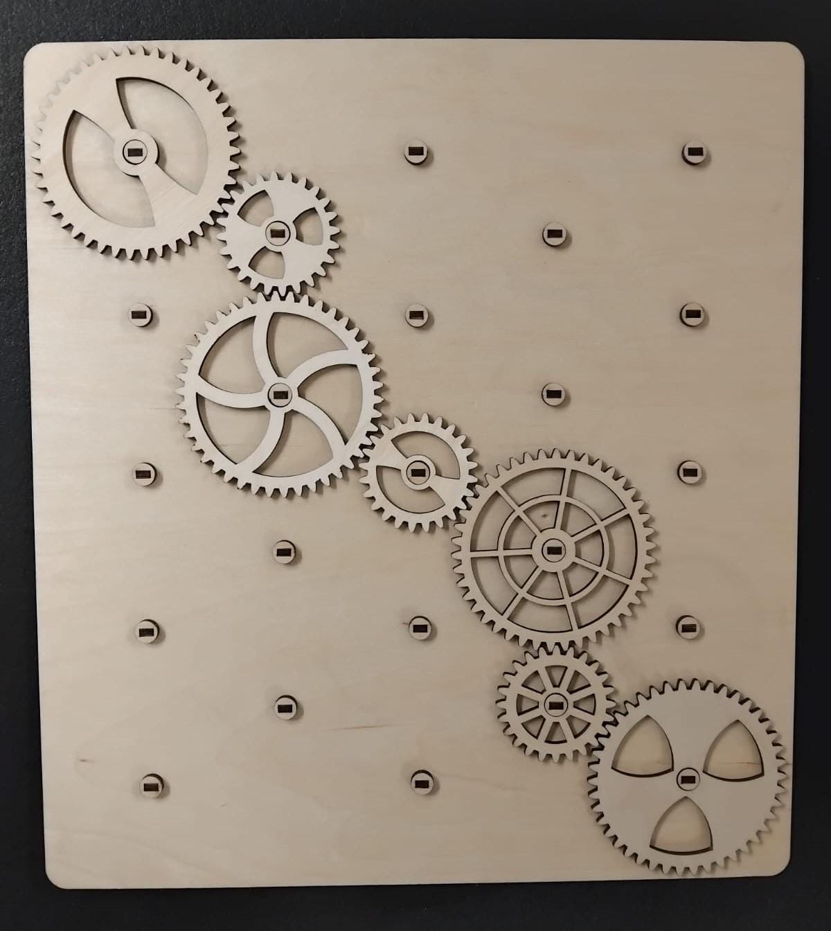Laser Cut Interactive Wooden Gear System - Digital File (SVG) - Etsy