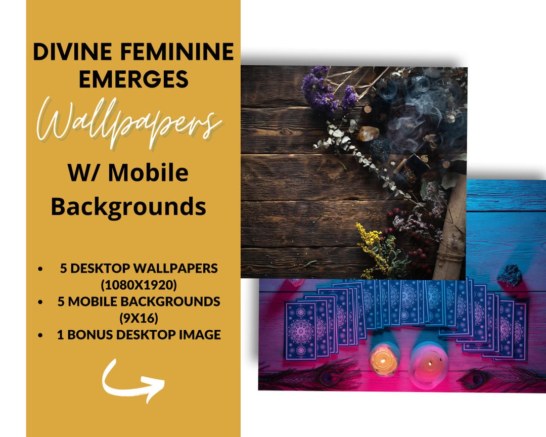 Divine Feminine Emerges Desktop Wallpaper and Mobile Backgrounds - Etsy