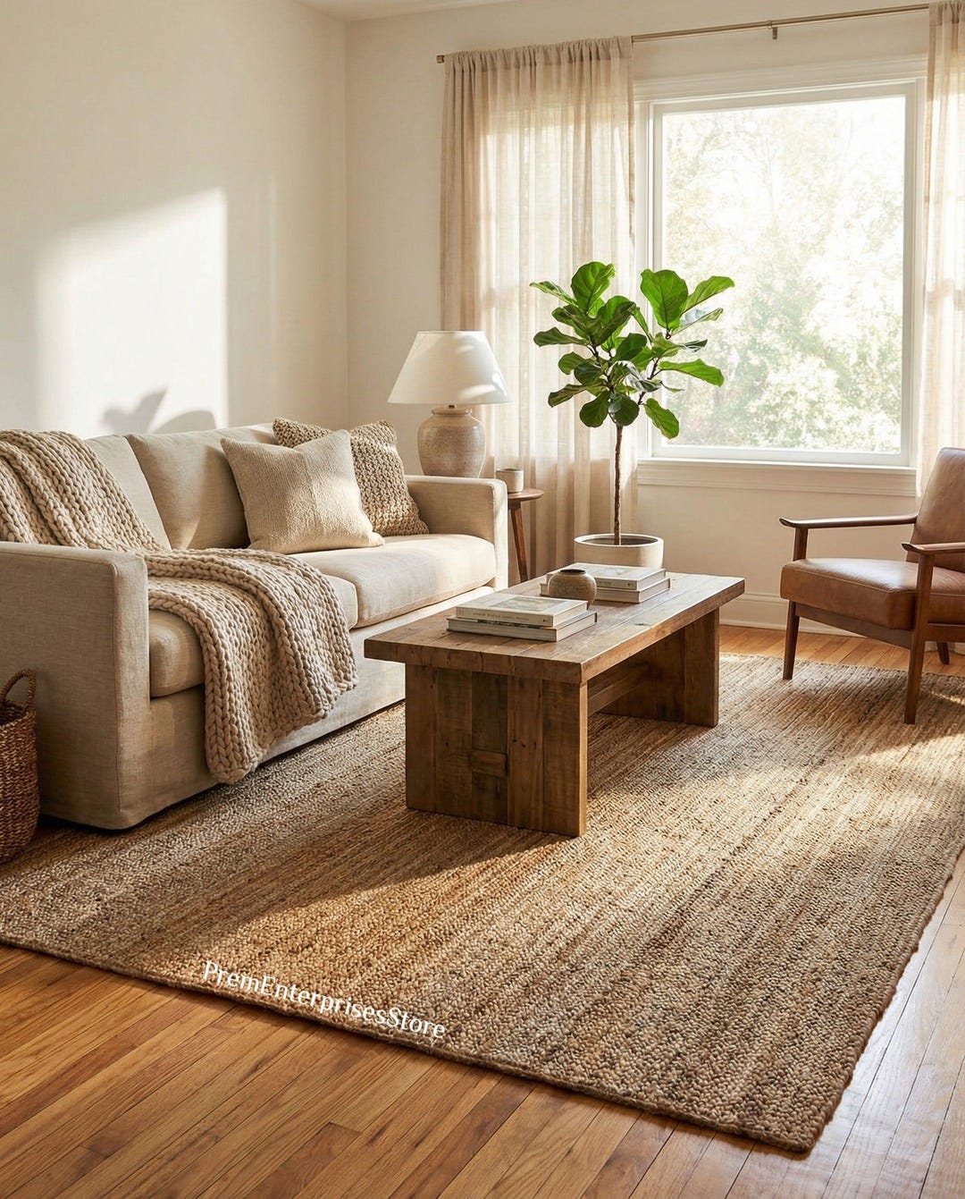 Natural Jute Rug Braided Jute Rug Bohemian Jute Rug Rectangular Jute ...