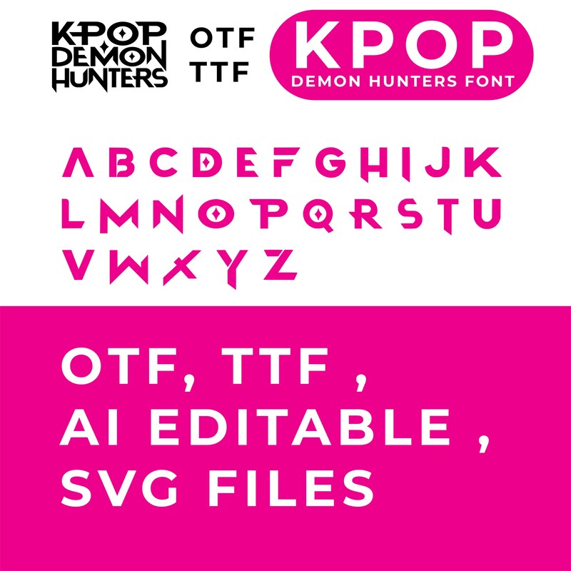 Huntrix font - Etsy México