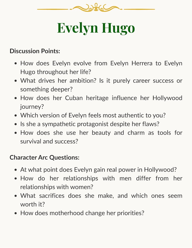 The Seven Husbands of Evelyn Hugo Book Club Discussion Guide | 24-page Digital Download PDF - Etsy