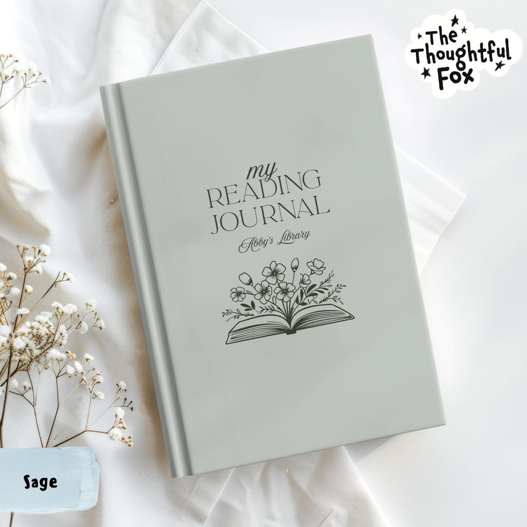 Minimalist Reading Journal for Book Lover Personalized Reading Tracker ...