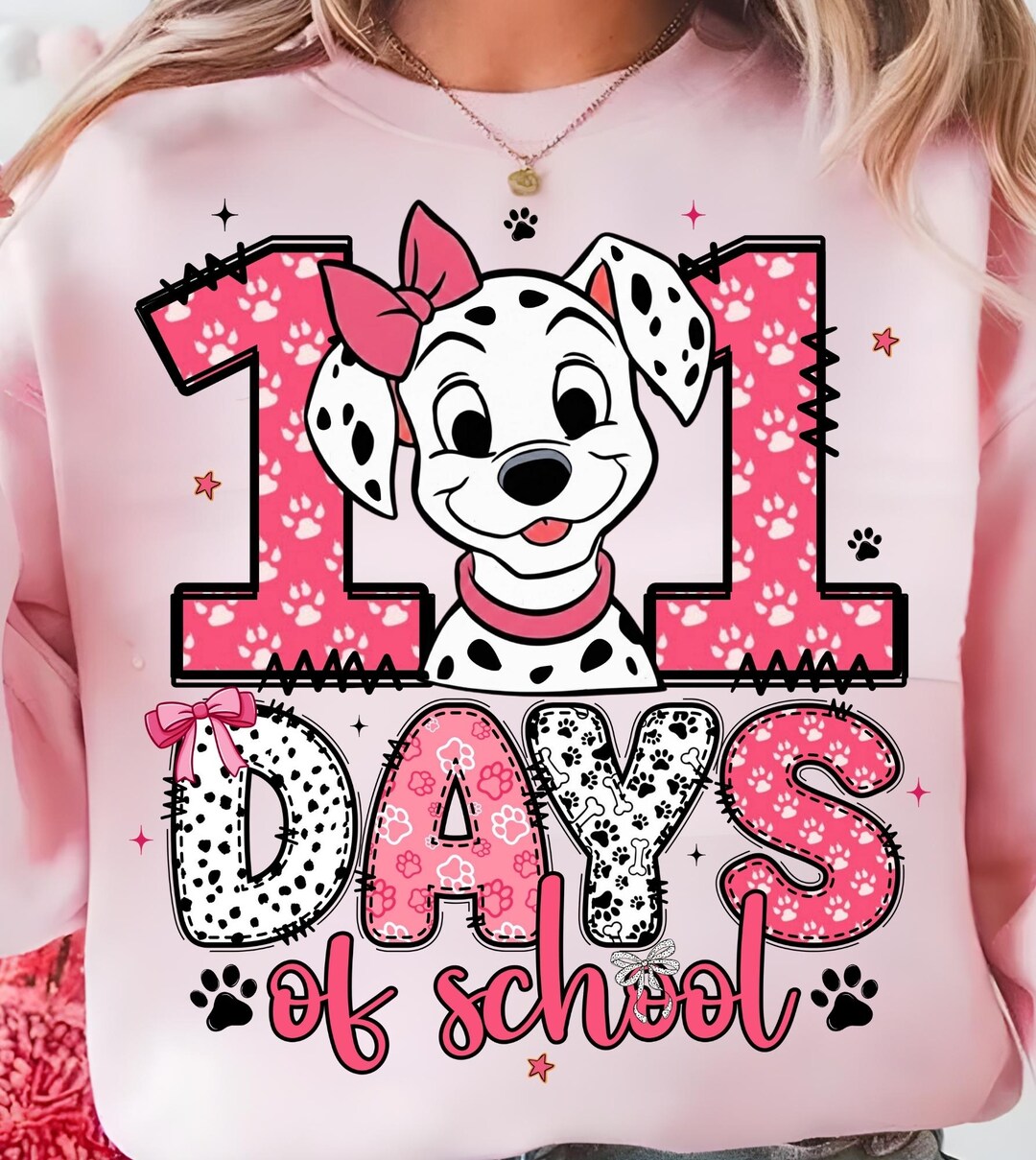 101 Days of School PNG, Funny 101 Days Smarter Png, Dabbing Dalmatian ...