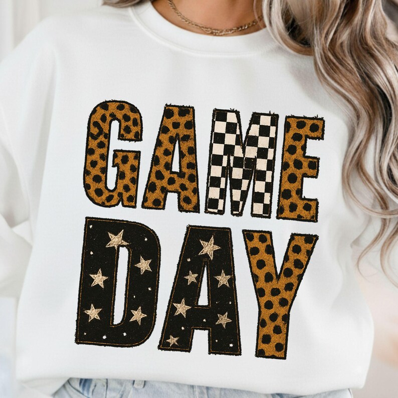 Leopard Checkered Game Day Png: Game Day Checker Png, Game Day Shirt ...