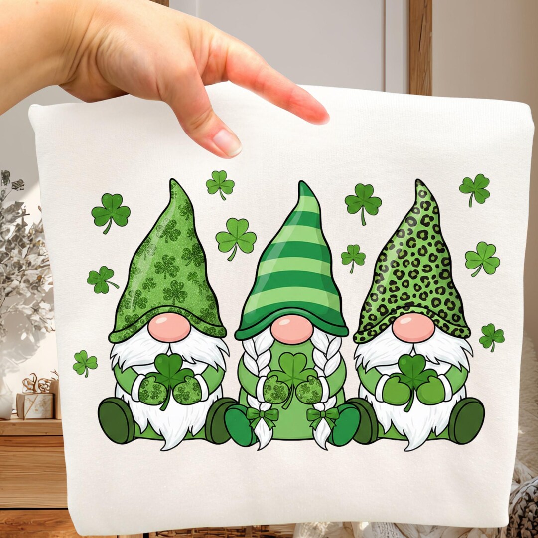 St.patrick's Day Gnomes PNG, Lucky Png, Four Leaf Clover, St.patrick's ...
