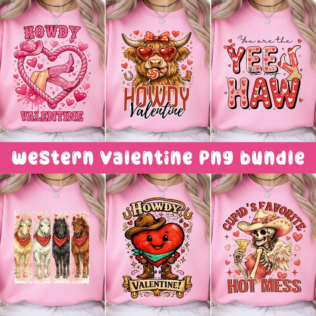 Western Valentine PNG Bundle, Valentine's Day Png, Howdy Valentine PNG ...