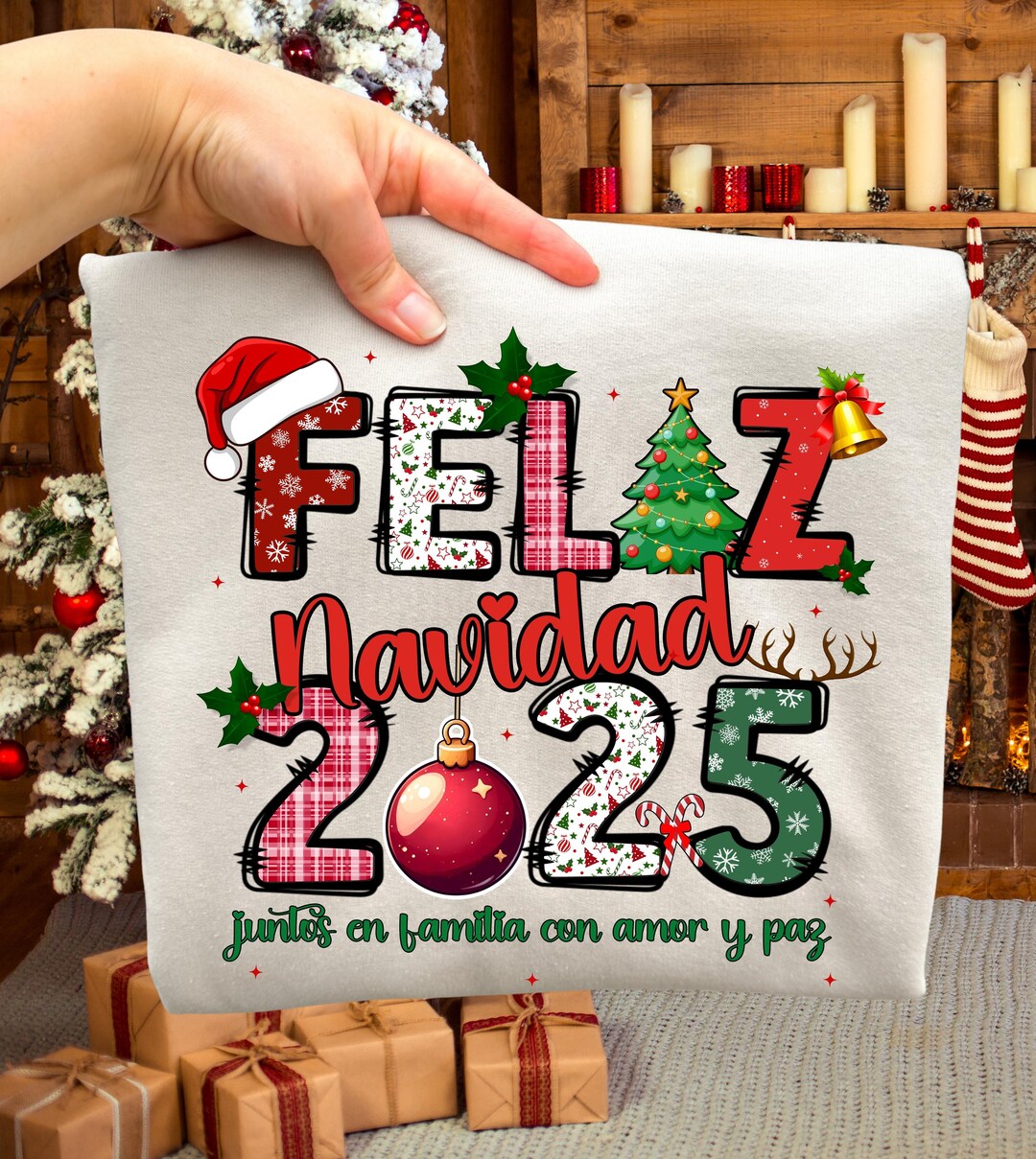 Feliz Navidad Png, Feliz Navidad Sublimation, Spanish Christmas Png ...