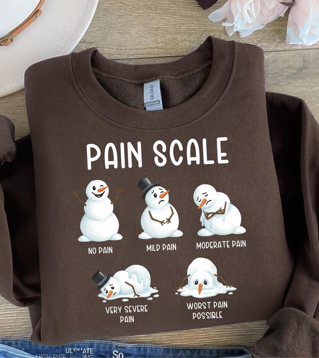 Funny Pain Scale PNG: Christmas Nurse Png, Healthcare Worker Pain Shirt ...